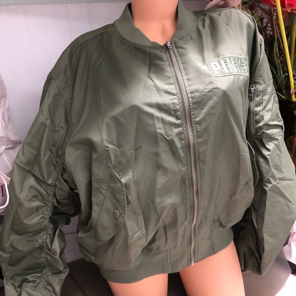 PINK Victoria's Secret | Jackets & Coats | Victorias Secret Pink Flight ...